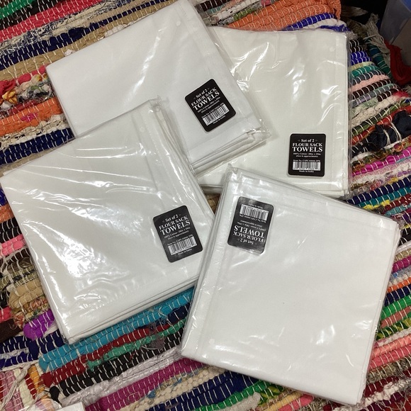 Kitchen | Nwts Flour Sack Towels 4 Pkgs Of 2 10 Cotton So Many Great ...